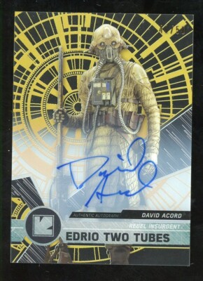 EDRIO TWO TUBES 2017 Topps Star Wars High Tek GOLD AUTO AUTOGRAPH SP ...