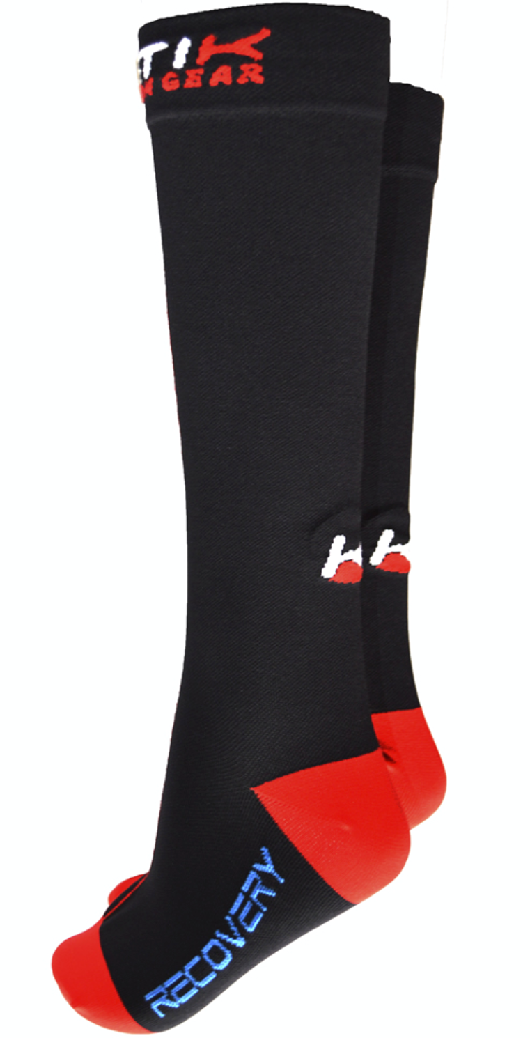 Kinetik Compression Gear Recovery Socks Ankle Achilles Protector Black ...