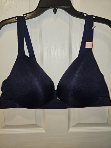 Cacique Lightly Lined Plunge Navy Blue Bra 44C NWOT | eBay