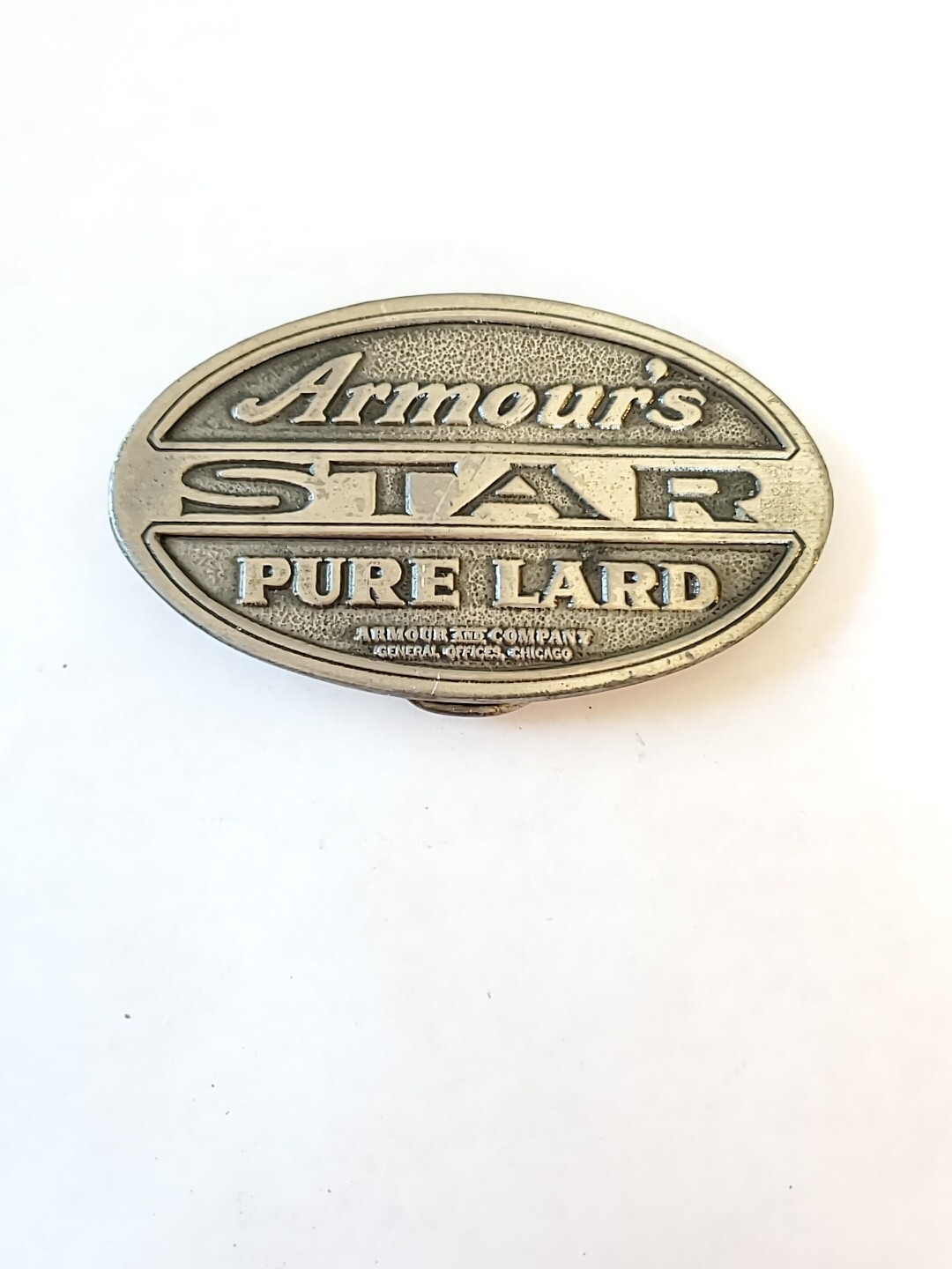 1976 Armour's STAR pure Lard Chicago Bergamot Brass B… - Gem