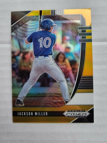 Jackson Miller 2020 Panini Prizm Draft Picks Gold Refractor Baseball ...