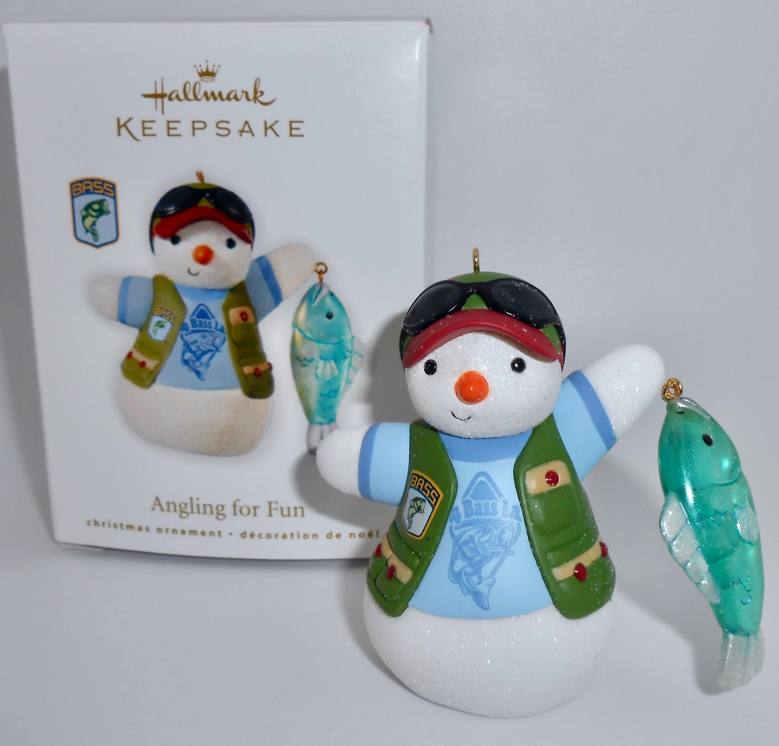 Hallmark Keepsake Christmas Ornament 2010 ANGLING FOR FUN Bass Fishing ...