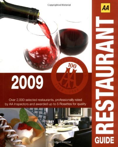 AA Restaurant Guide 2009 (AA Lifestyle Guides) By AA Publishing ...