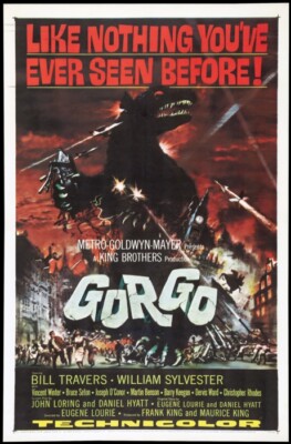 *COLOR movie poster print GORGO monster SciFi Fantasy Man cave Space ...