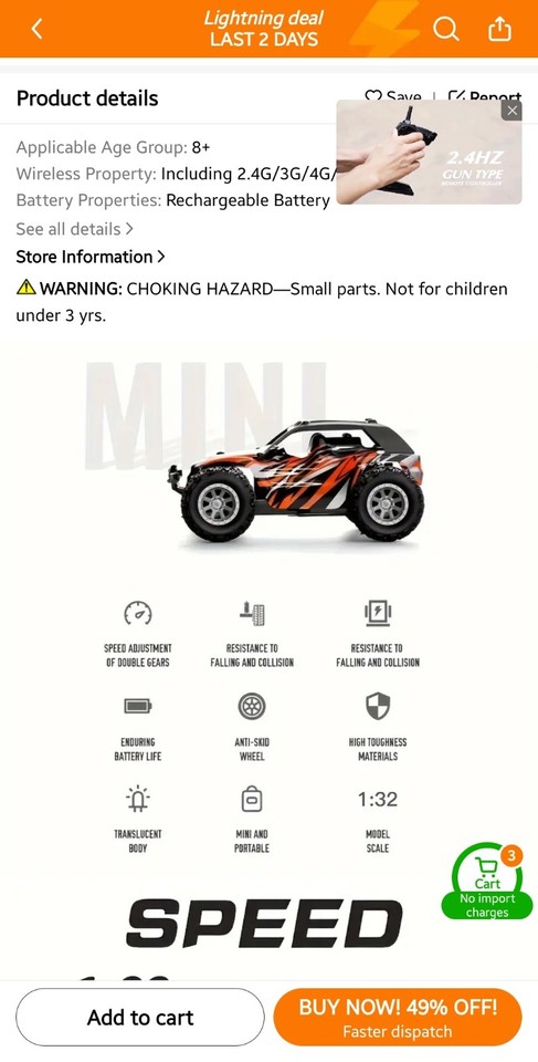 2.4GHZ Micro Speed Warrior RC Buggy | eBay