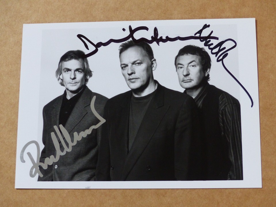 PINK FLOYD Gilmour Wright Mason signed Autograph Autographed FLOYD ...