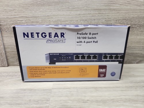 NETGEAR ProSafe 8-Port Fast Ethernet Switch with 4-Port PoE - FS108P ...