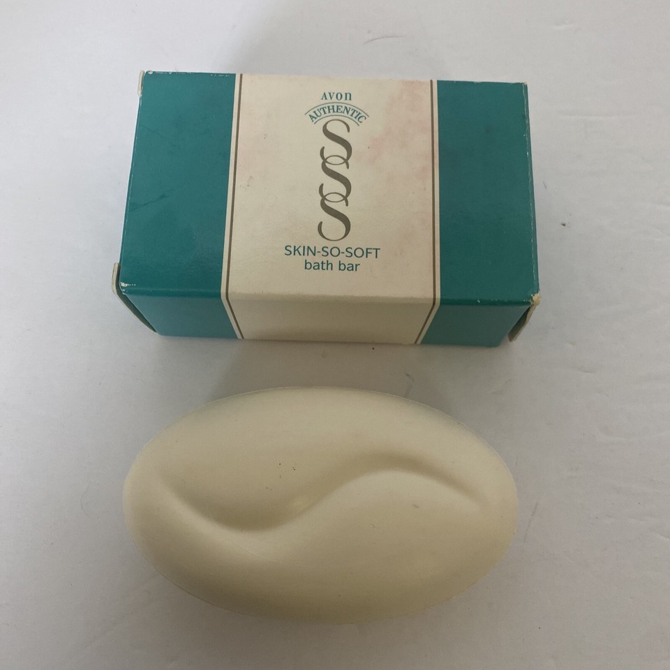 AVON SKIN SO SOFT AUTHENTIC BATH BAR SOAP 3.5 OZ NEW OLD STOCK IN BOX ...