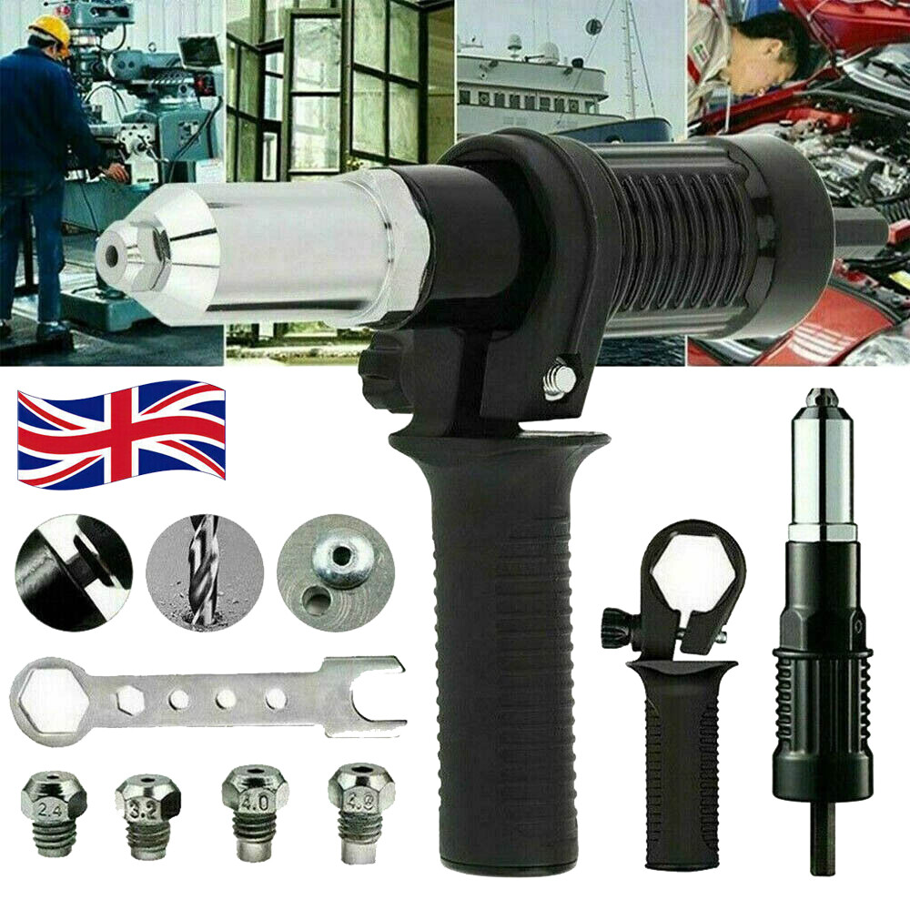 Electric Rivet Nut Gun Cordless Drill Pop Adapter Riveting Riveter ...