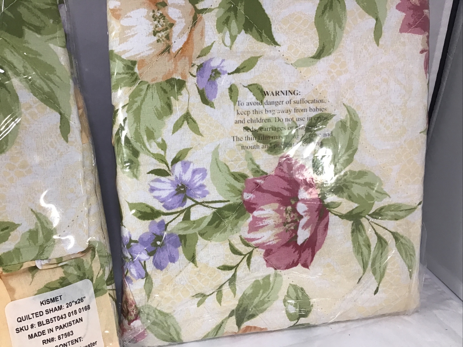 New Pair Quilted Yellow Kismet Floral Pillow Shams Bedding 20” X 26” | eBay