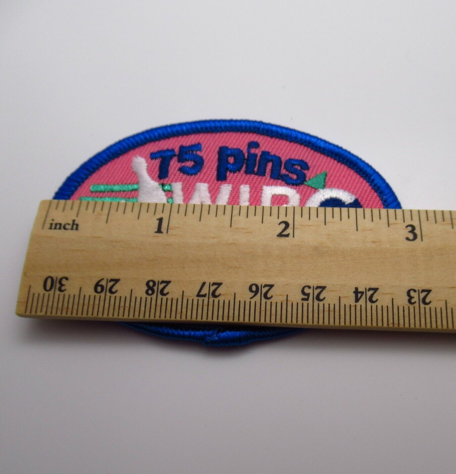 WIBC 75 Pins Over Average Patch Women's Bowling Iron-On Embroidered ...