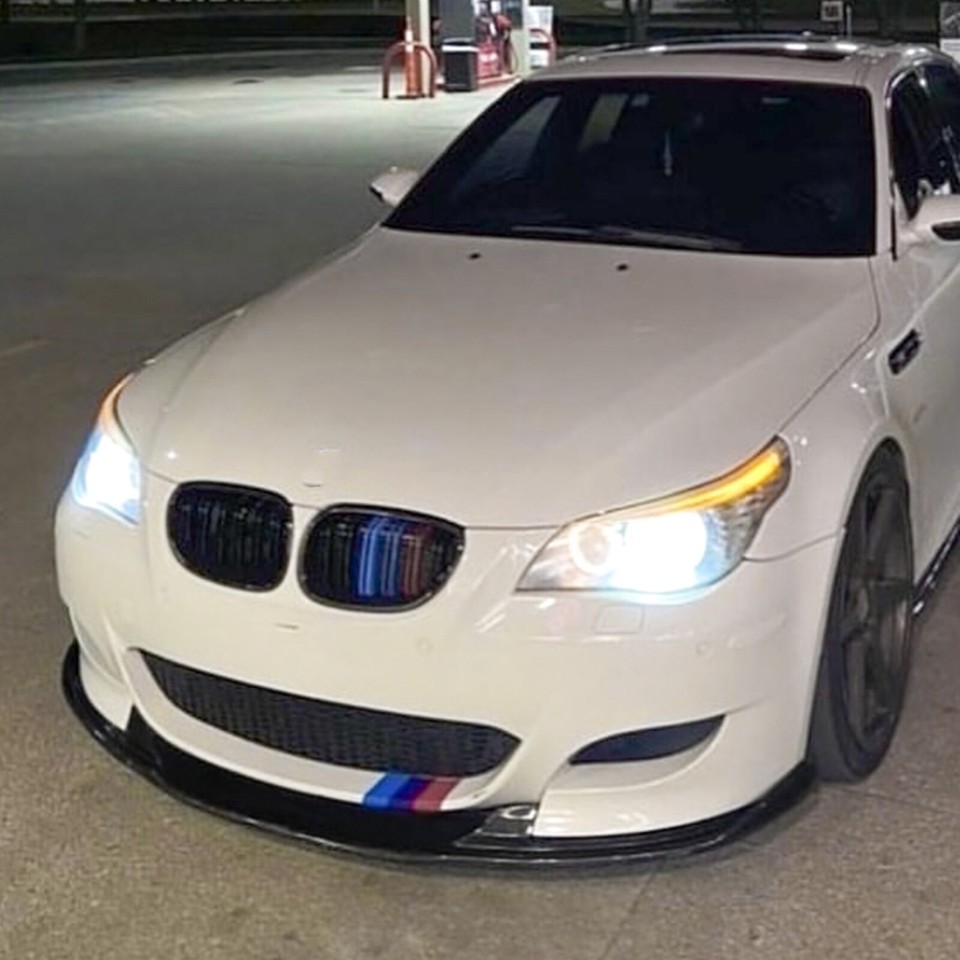 CB Look Front Spoiler Lip Splitter Kit For BMW E60 E61 5 Series M5 2005 ...