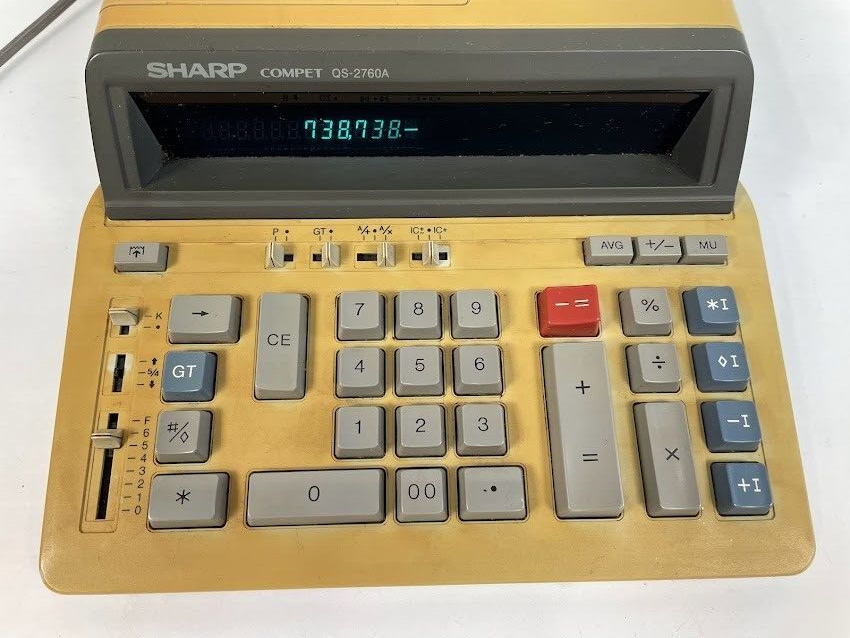 Sharp Compet QS-2760A Printing Electronic Calculator | eBay