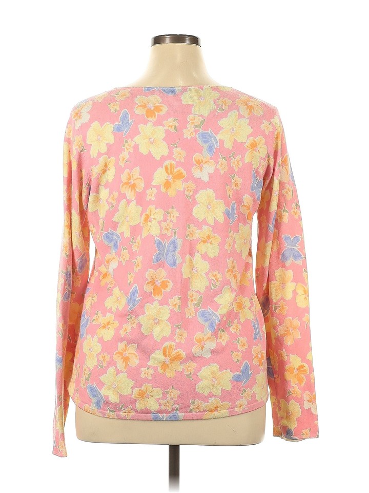 Real Clothes Women Pink Silk Pullover Sweater 1X Plus | eBay