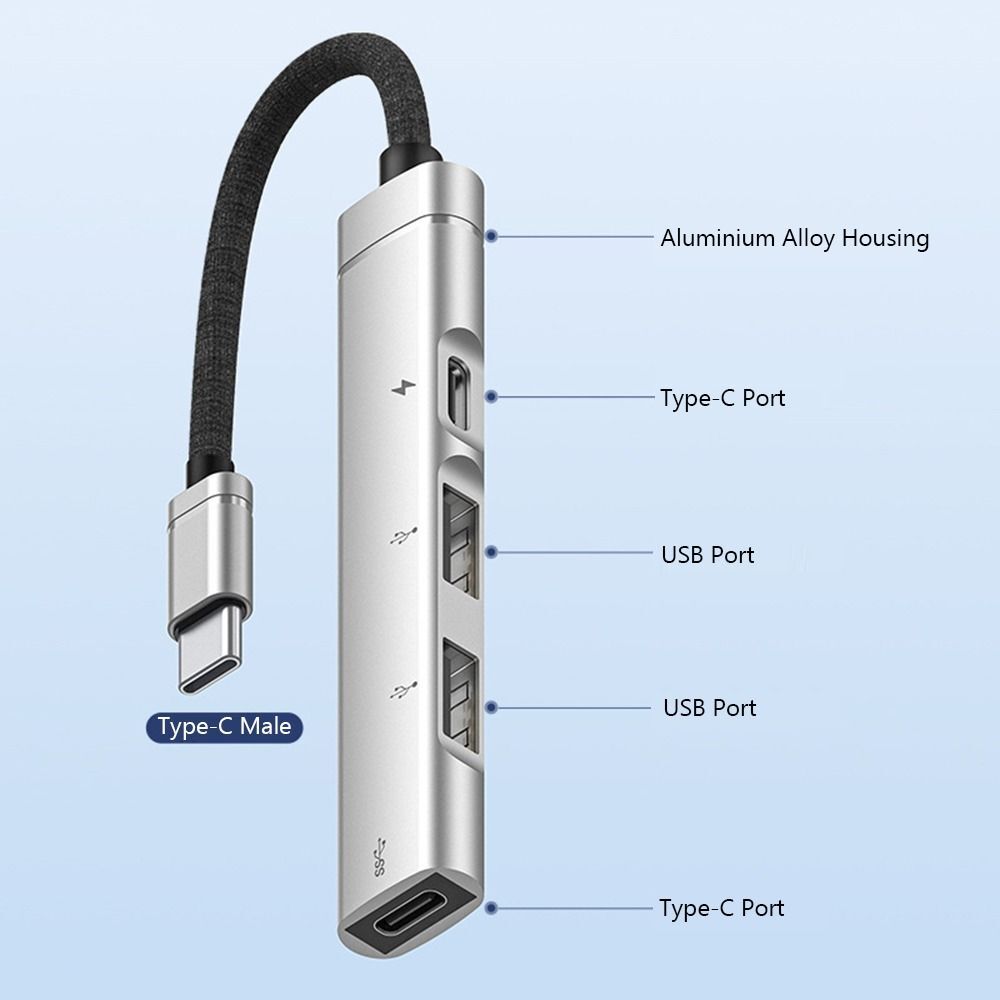 in 1 Data Transfer Docking Station PD Charging USB Splitter Expander ...