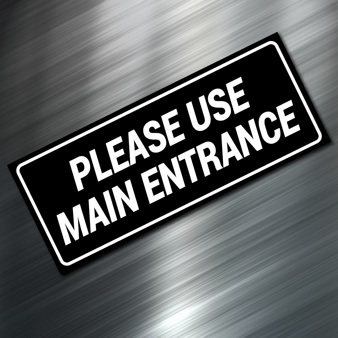 (1) Please Use Main Entrance Sign Sticker Business Window Decal 2.75"x6 ...