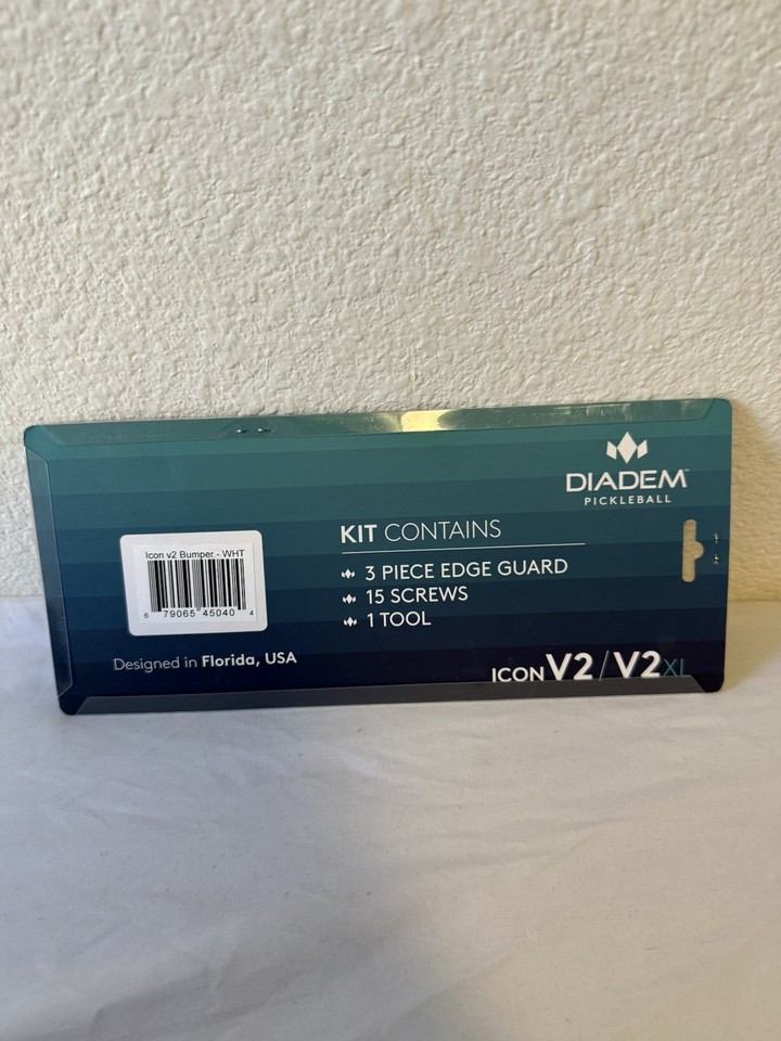 Diadem Icon V2 Pickleball Paddle Edge Guard Replacement Kit - White | eBay