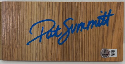 PAT SUMMITT Signed Autograph 4x8 Floor Piece University Of TN Lady Vols ...