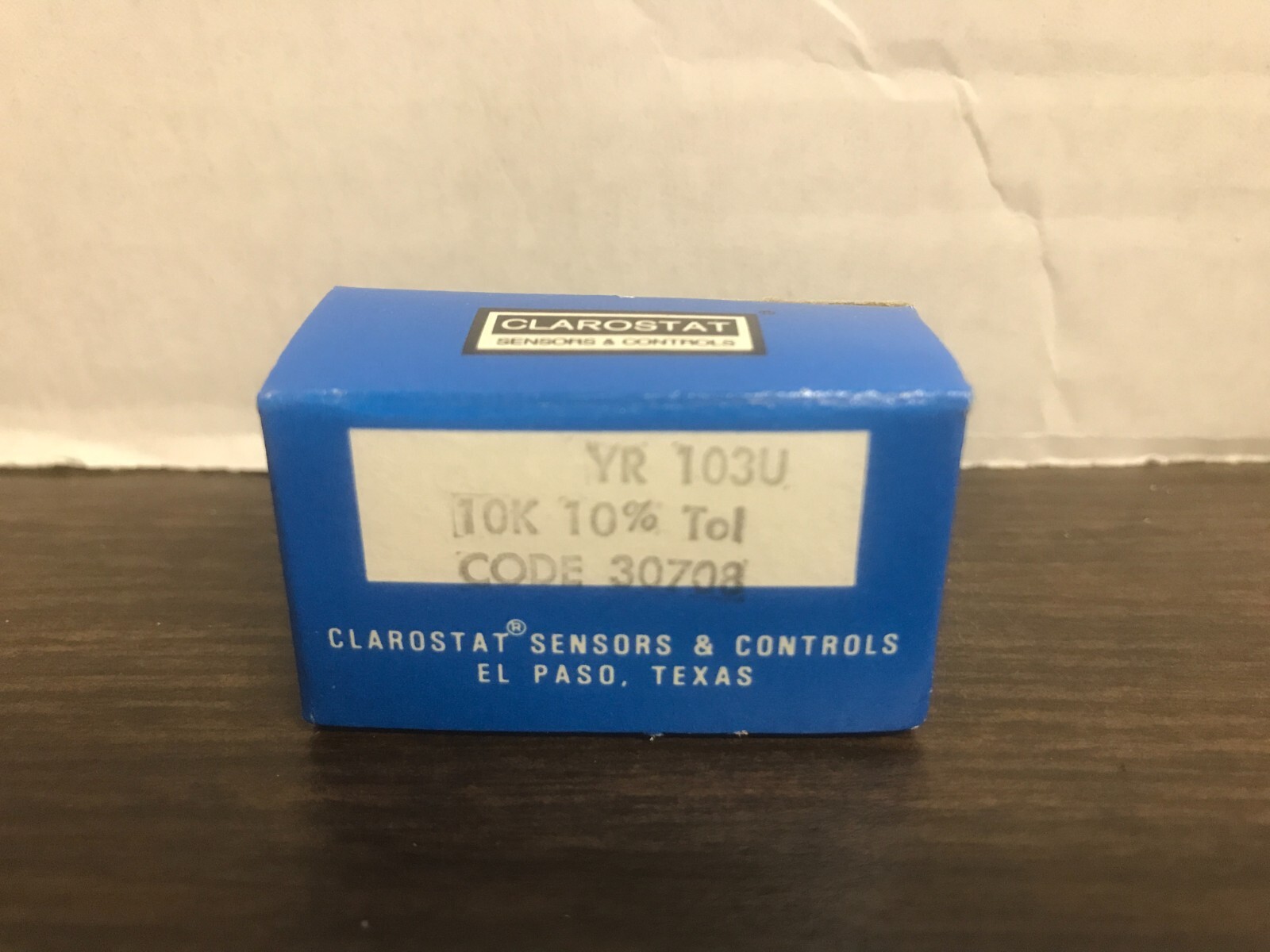 Honeywell Clarostat YR103U 10K 10,000 ohm ohms 10% tol NIB NOS New Trim ...