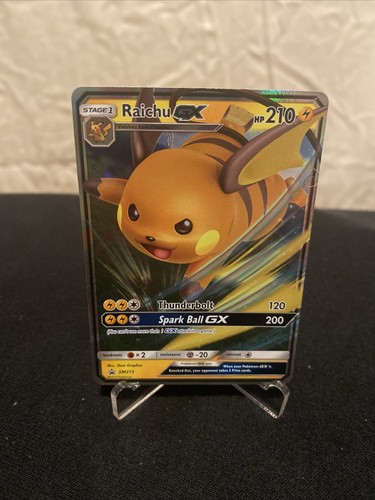 Pokemon TCG Black Star Promo Card SM213 - Raichu GX - Ultra Rare - NM ...