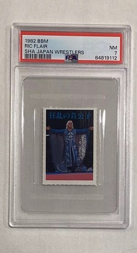 RIC FLAIR RC 1982 BBM SHA JAPAN WRESTLERS ROOKIE CARD PSA 7 Pop 3 ...