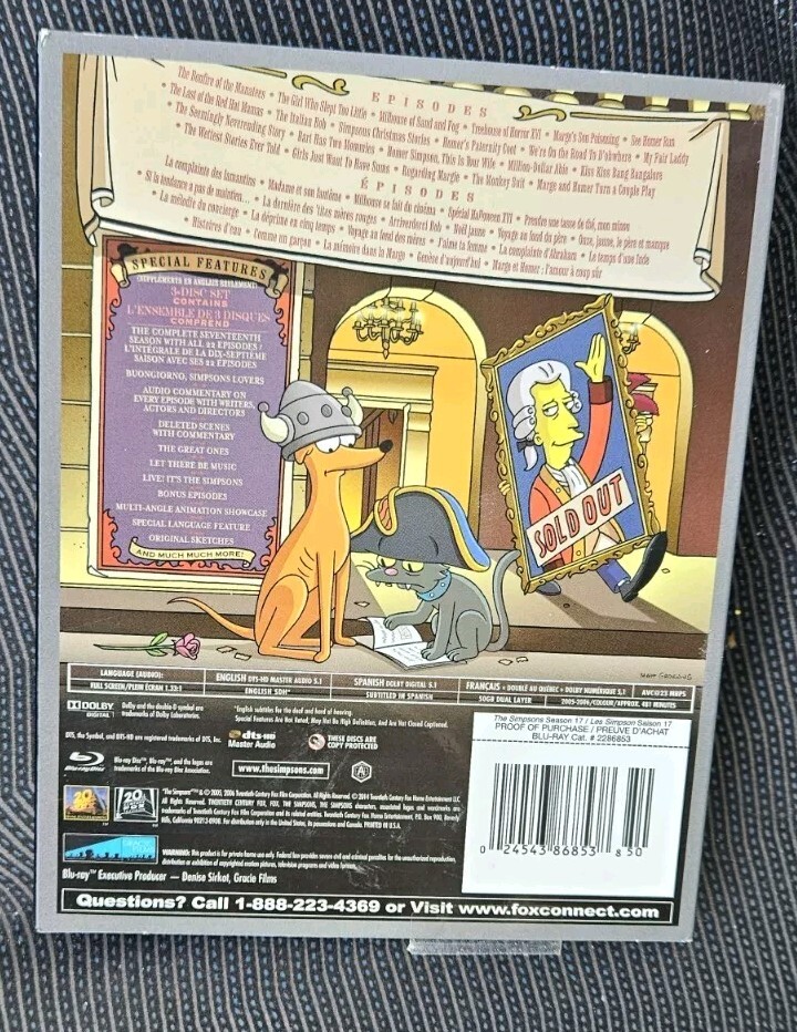 The Simpsons: Season 17 Blu-ray Disc 2014 3-Disc Set Blu Ray 17th Great ...