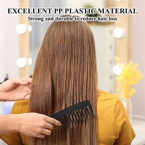 1st Choice Large Tooth Detangle Comb Shampoo Wide Teeth Comb Hair White ...