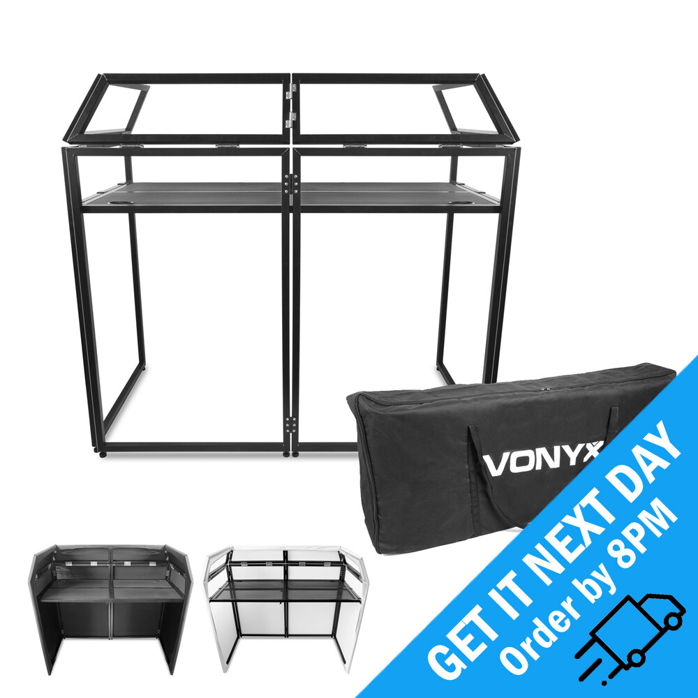 Vonxy DB3 Pro DJ Booth Folding Disco Desk Stand Fabric Screen with ...