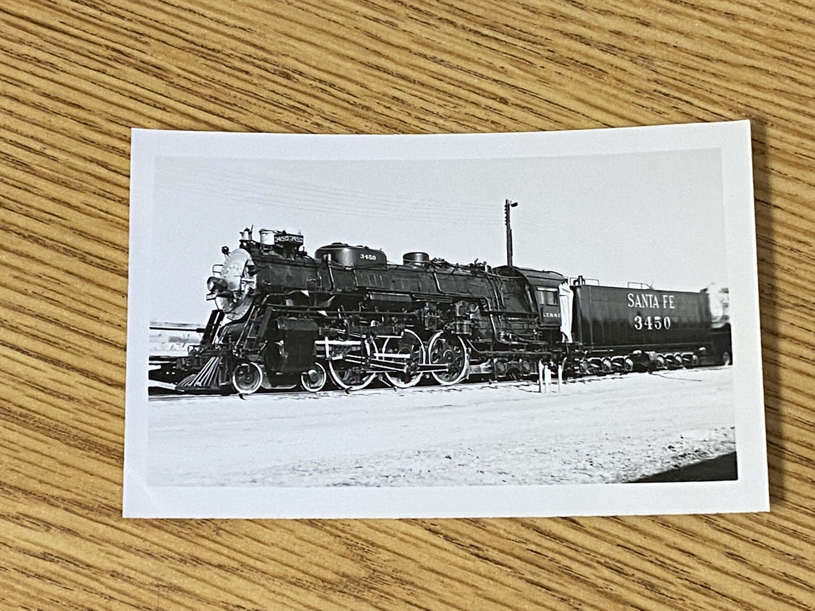 Santa Fe Railway Steam Engine Locomotive 3450 Vintage Photo ATSF | eBay