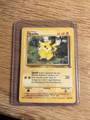 Pokemon, Pikachu Spark Basic Pokemon 50 HP, LV14, #25, 60/64 1995 | eBay