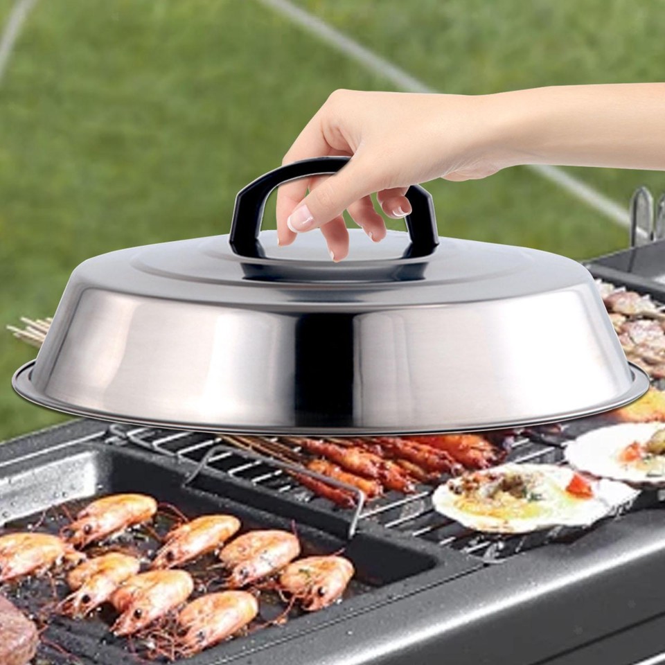 Grilling Melting Dome Stainless Steel Universal 12" Grill Domes Cover ...