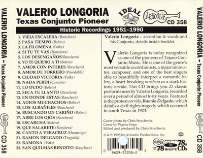 VALERIO LONGORIA, SR. - TEXAS CONJUNTO PIONEER NEW CD 96297035825| eBay