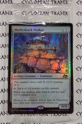 FOIL Prerelease MARKETBACK WALKER mtg SEALED Aetherdrift Rare Stamped ...