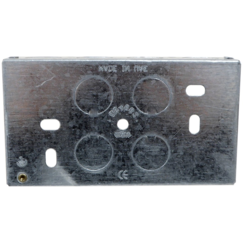 Metal Back Box 25mm 35mm 47mm 1G 2G Dual 1G+1G 2G+1G Galvanised Steel ...
