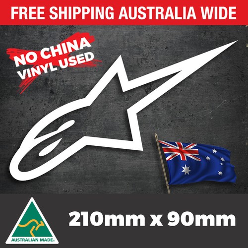 ALPINESTARS Sticker Decal - 210mm Motorbike Car Ute Boat 4x4 Caravan ...