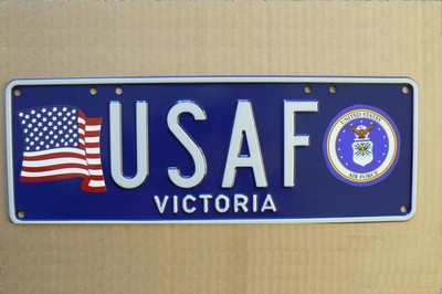 USAF United States Air Force number plates, VIC Australia Special Issue ...