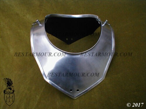 18GA SCA LARP Medieval Steel Armor Neck Plate Gorget Knight Armour ...