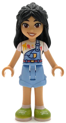 Lego New Friends Liann Bright Light Blue Overalls over White Shirt Part ...