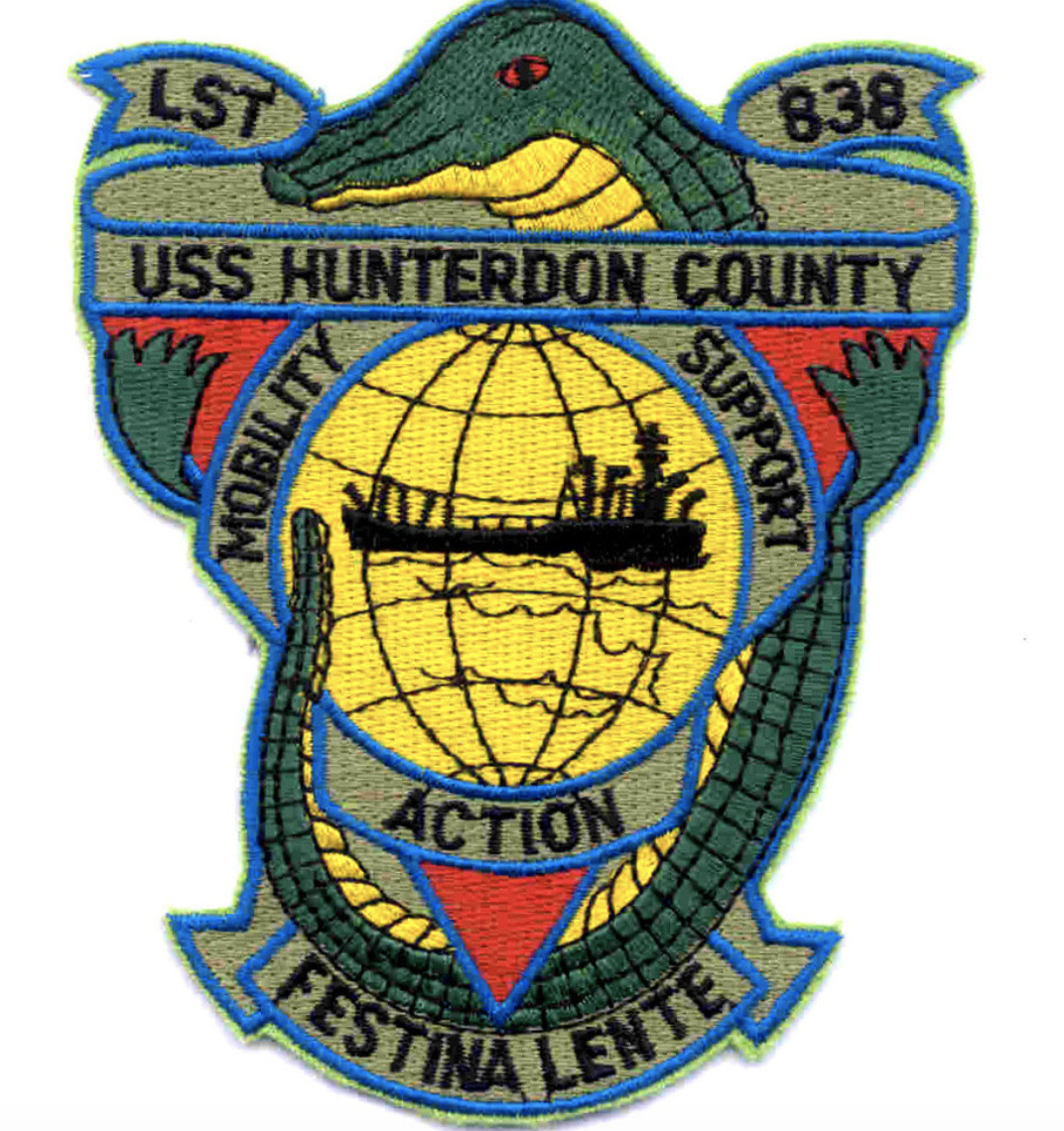 5" NAVY USS HUNTERDON COUNTY LST-838 EMBROIDERED PATCH | eBay