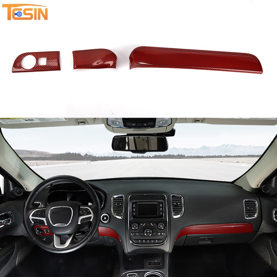 3pcsInterior Center Console Dash Strips Trim for Dodge Durango 11 ...