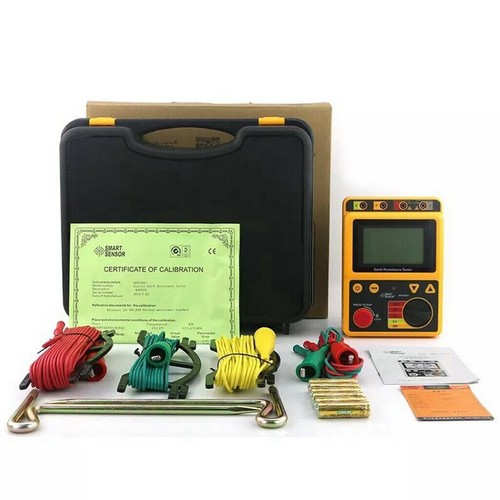 Portable Digital Earth Ground Resistance Meter Tester 2ohm/20ohm/200ohm ...