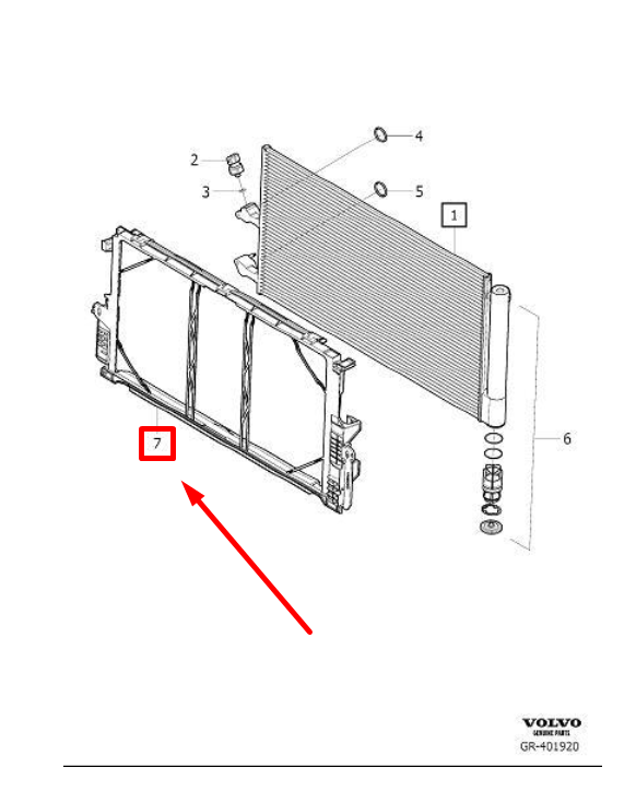 VOLVO S60 MK2 A / C Kondensatorrahmen 32224876 NEUES ECHTES | eBay