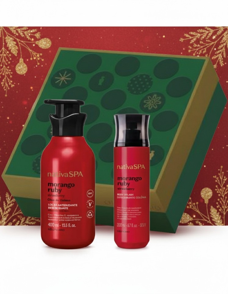 Boticário Nativa Spa Strawberry Ruby Body Splash 200 ml + Body Lotion ...