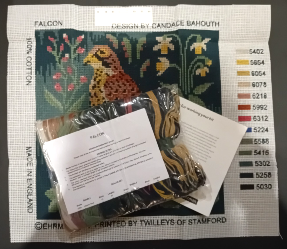 Ehrman FALCON by CANDACE BAHOUTH tapestry needlepoint VINTAGE KIT ...