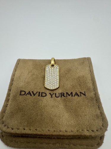 David Yurman Chevron Tag 18K Yellow Gold with Diamonds | eBay