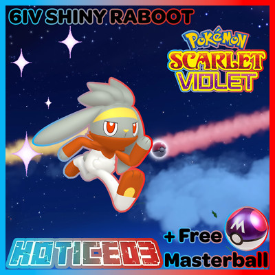 Shiny Raboot 6IV Pokemon Scarlet & Violet 🚀Fast🚀 | eBay