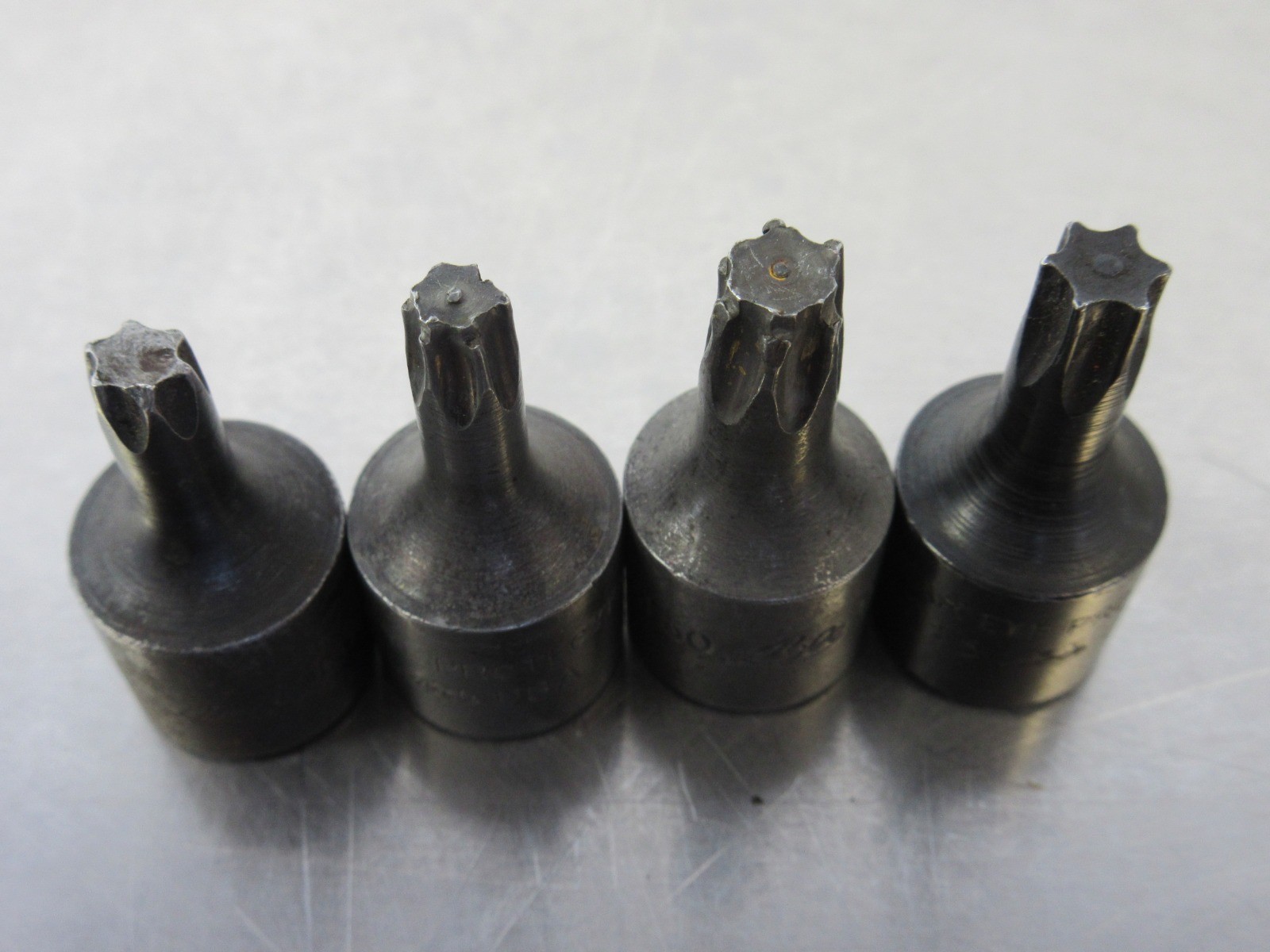 Lot of (4) Lisle Security Bit Sockets TORX T50 TORX T45 TORX T40 TORX ...