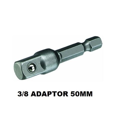 Qty 40 Socket Adapter 3/8" x 50mm Square Hex Drive Ball Retention ...