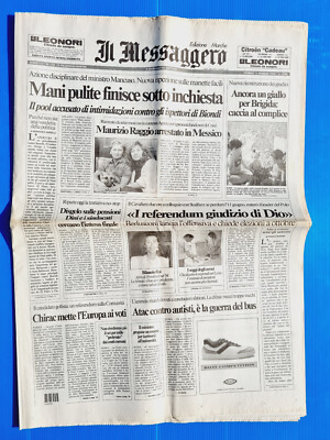 Le Messager 5 Mai 1995 Maurizio Raggio-Francesca Agusta-Mani Pulite ...