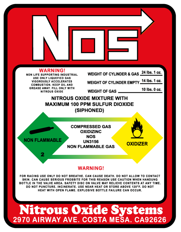 2X NOS Nitrous Oxide Racing Label Decals Stickers FREE SHIPPING | eBay
